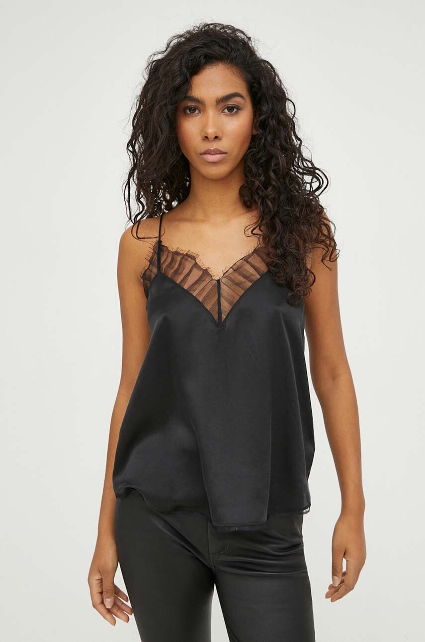 IRO top jedwabny kolor czarny | Answear.com