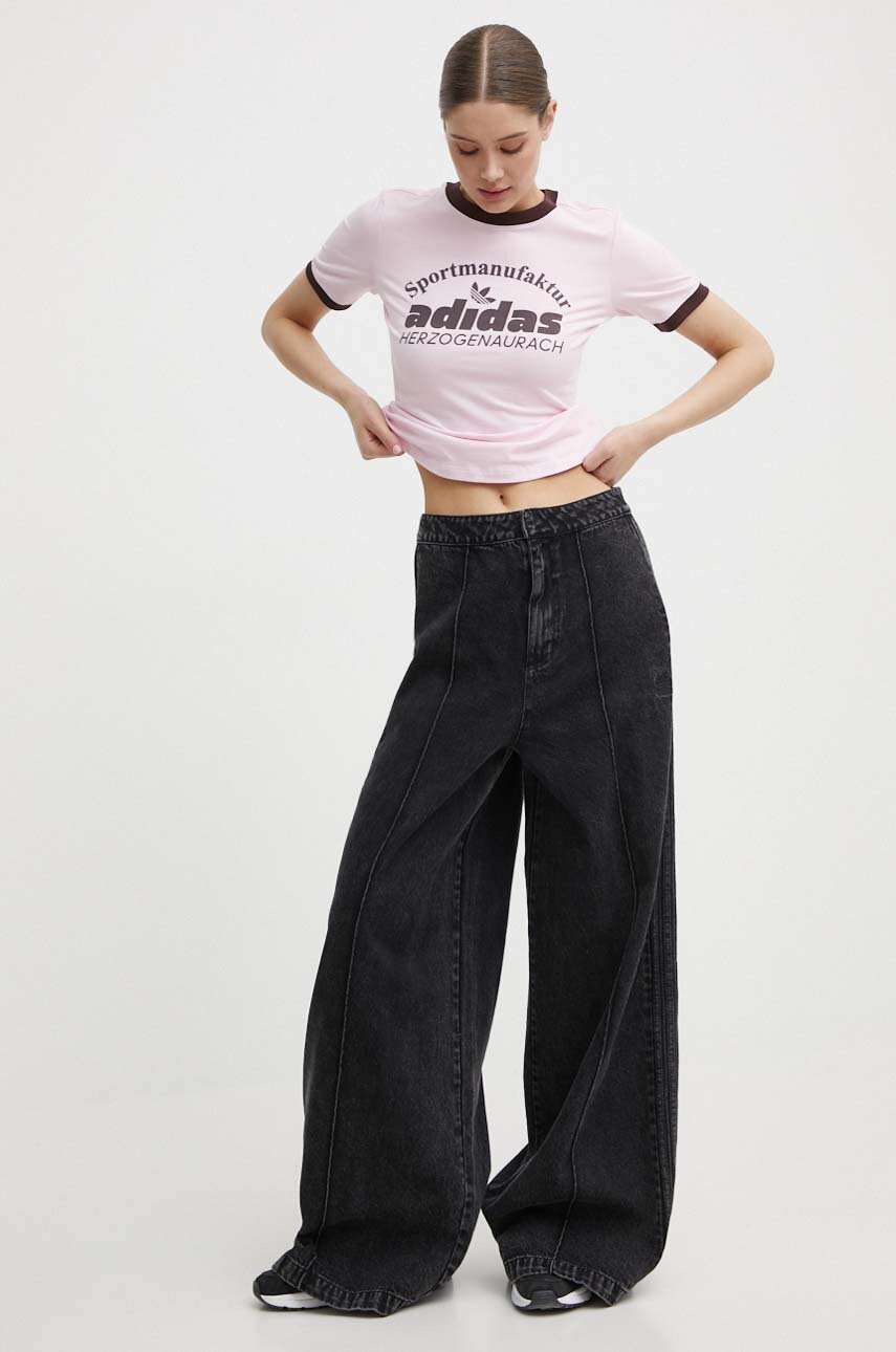 adidas Originals t-shirt damski kolor różowy IR6087 | Answear.com