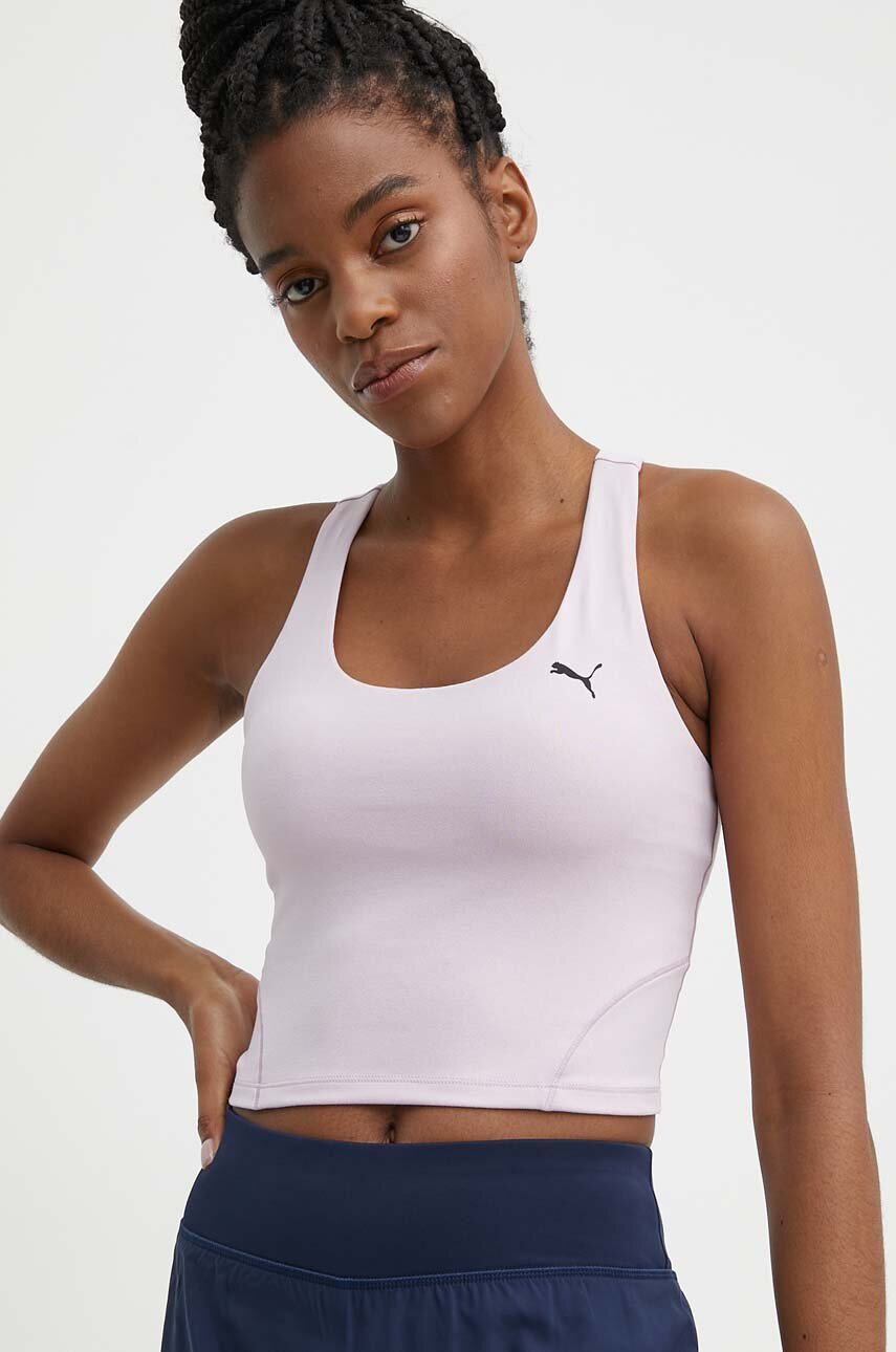 Top za jogo Puma Studio Foundation roza barva, 524843 | kupite na ...