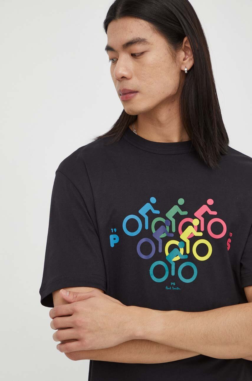 PS Paul Smith t-shirt bawełniany męski kolor czarny z nadrukiem M2R.220X.MP4435 | Answear.com