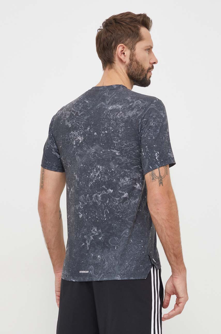 Тренувальна футболка adidas Performance Workout колір сірий візерунок ...