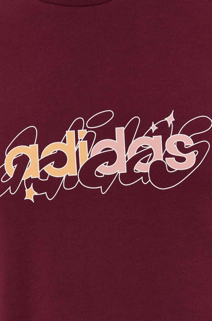 adidas t-shirt bawełniany męski kolor bordowy z nadrukiem IM8317 ...