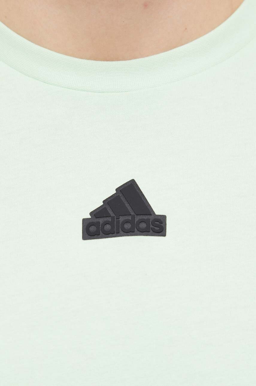 adidas t-shirt bawełniany męski kolor zielony z nadrukiem IN6237 ...
