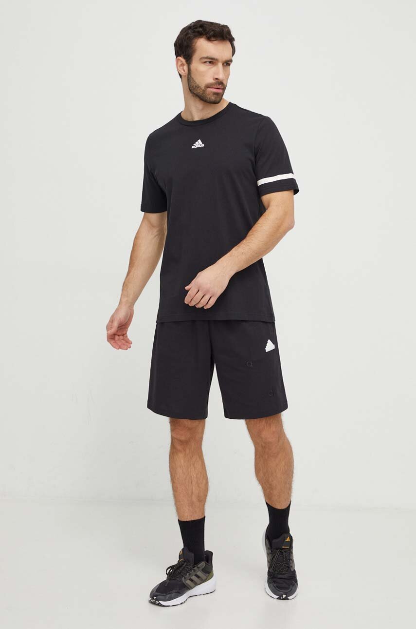 adidas t-shirt bawełniany męski kolor czarny z nadrukiem IN6251 ...