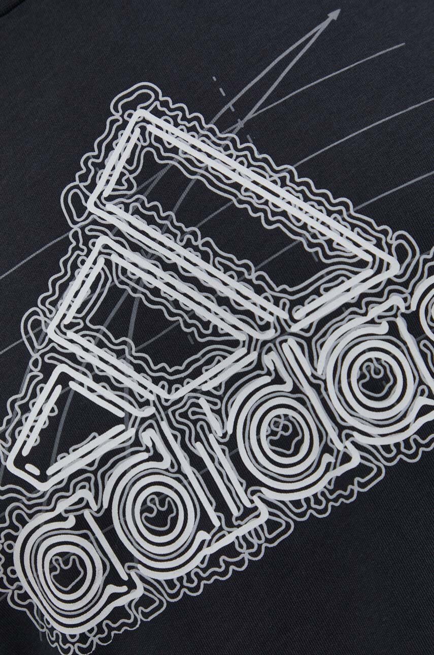 adidas t-shirt bawełniany męski kolor czarny z nadrukiem IN6258 ...