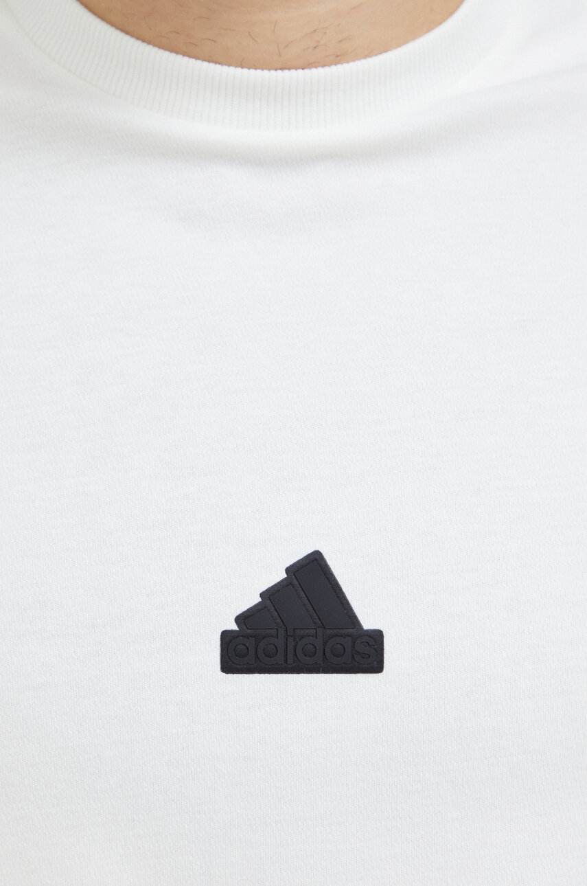 Футболка adidas ZNE чоловіча колір бежевий однотонна IN7097 | ANSWEAR.ua