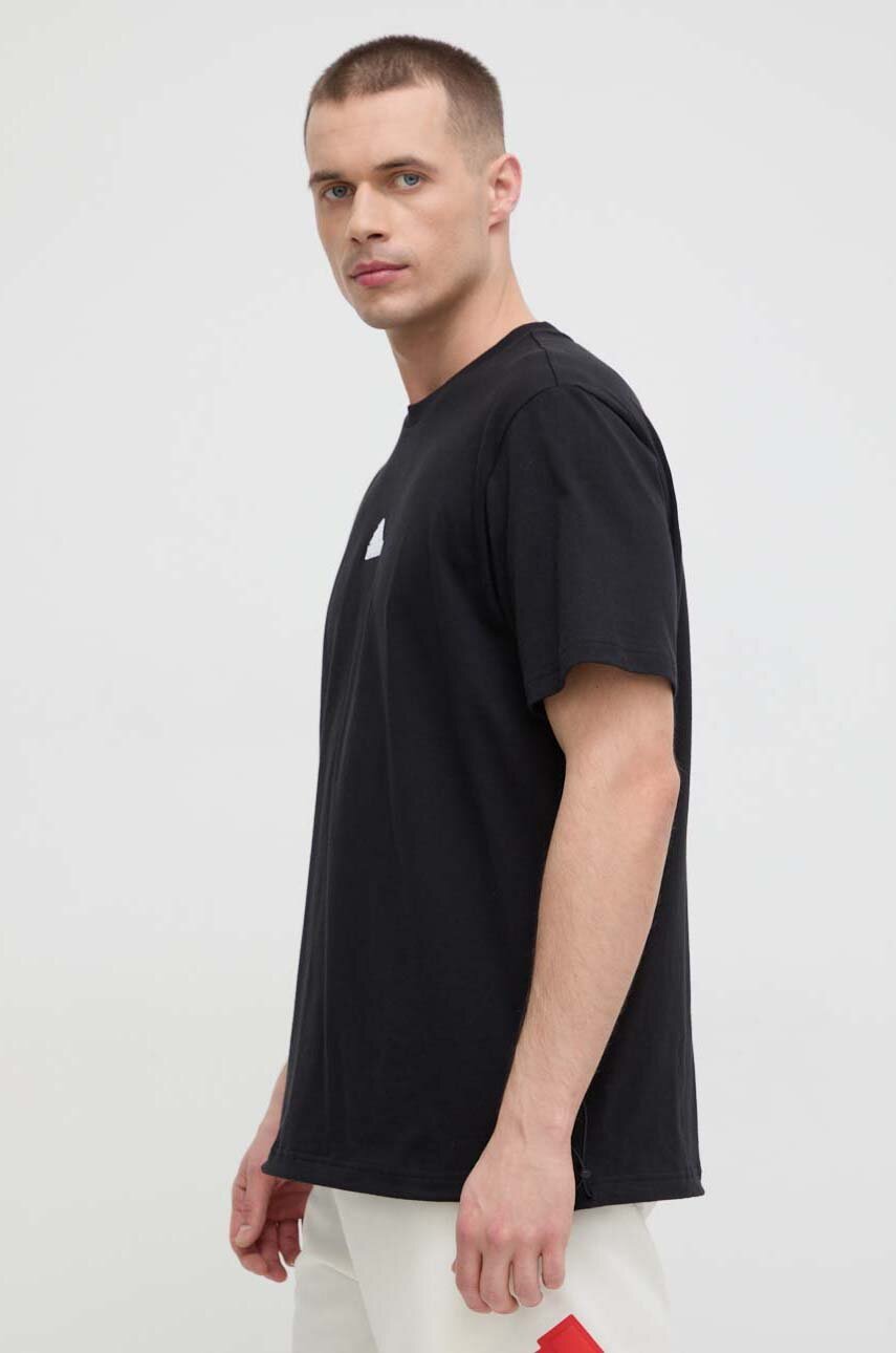 adidas t-shirt bawełniany męski kolor czarny z aplikacją IR5171 ...