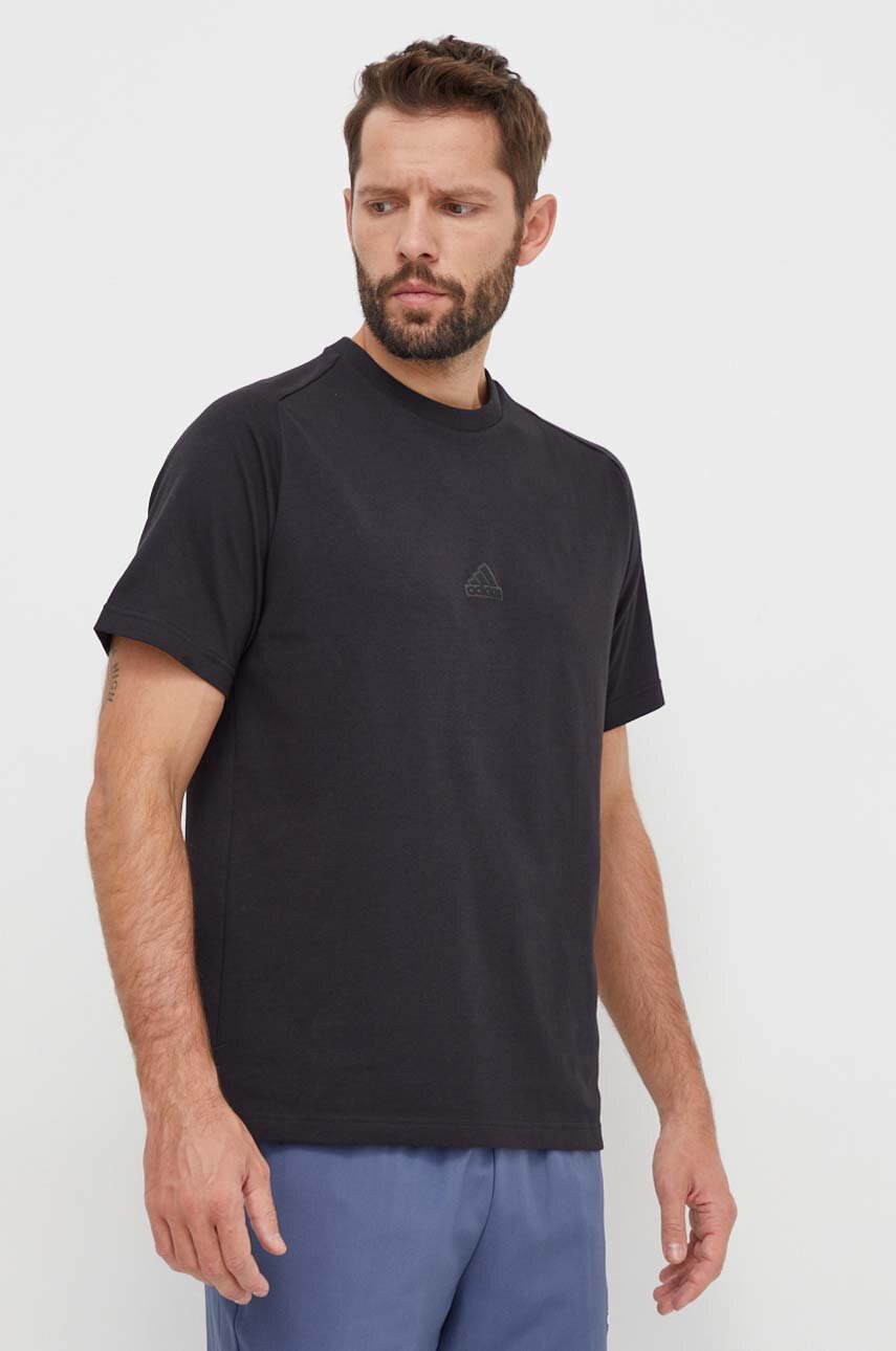 Футболка adidas ZNE мужская цвет чёрный однотонная IR5217 | ANSWEAR.ua