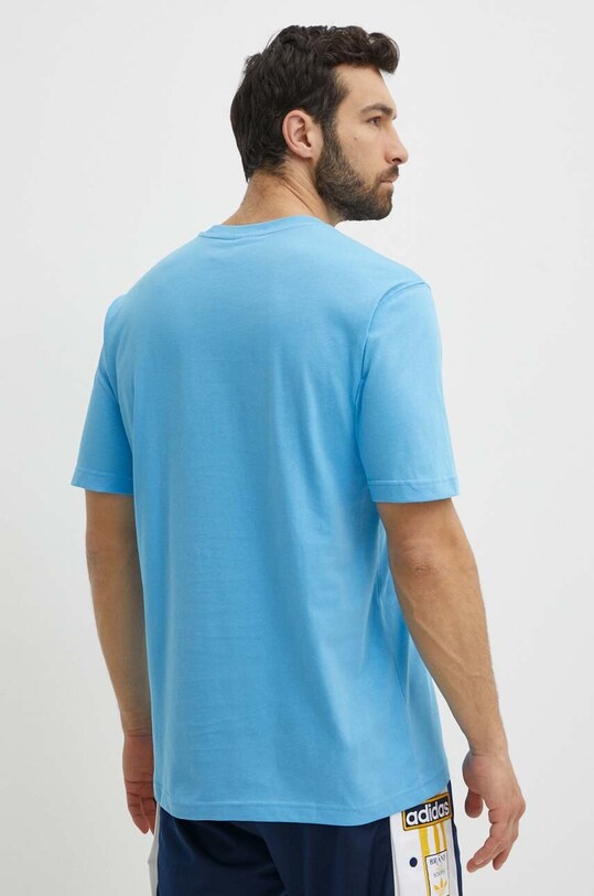 adidas Originals t-shirt bawełniany męski kolor niebieski z nadrukiem ...