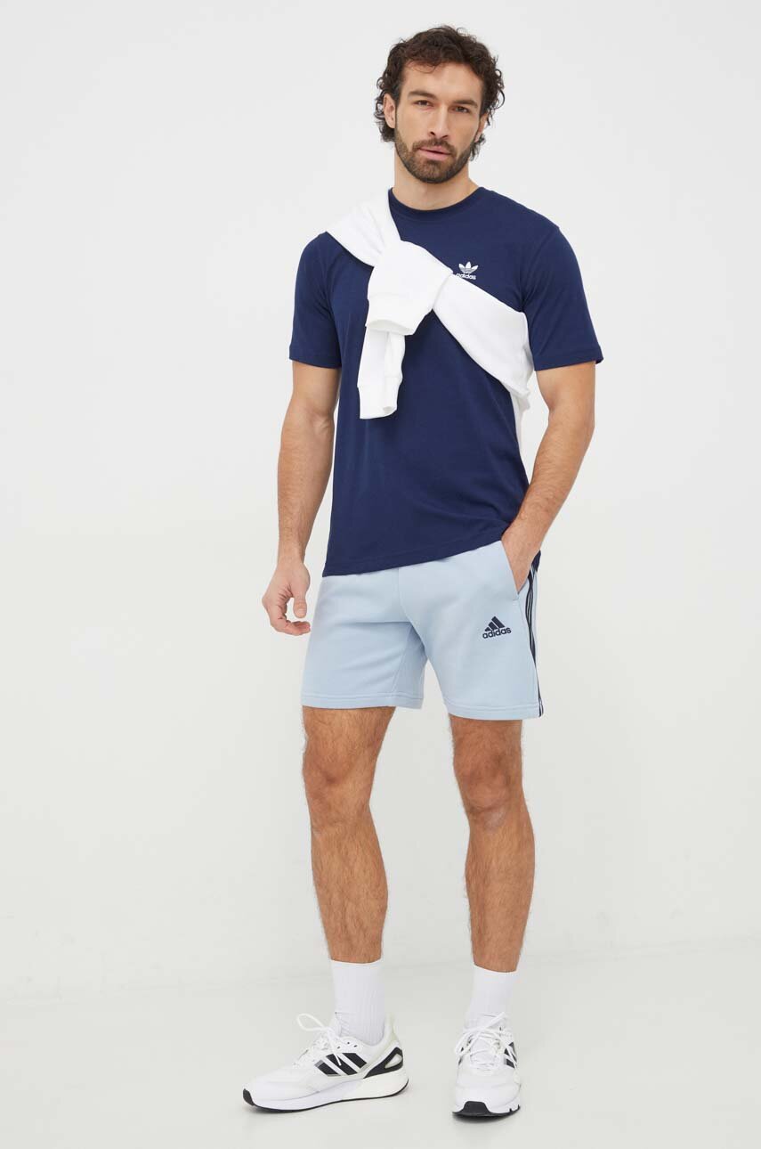 adidas Originals cotton t-shirt Essential Tee men’s navy blue color ...