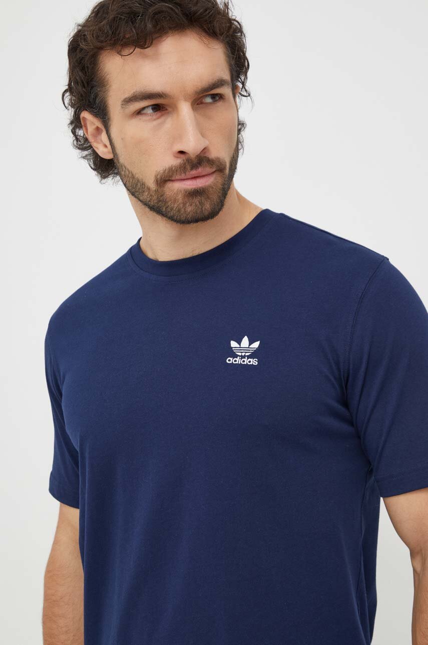 adidas Originals cotton t-shirt Essential Tee men’s navy blue color ...