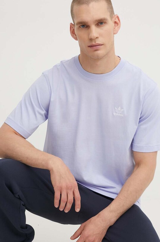 Βαμβακερό μπλουζάκι adidas Originals ανδρικό, χρώμα: μοβ, IR9696 ...