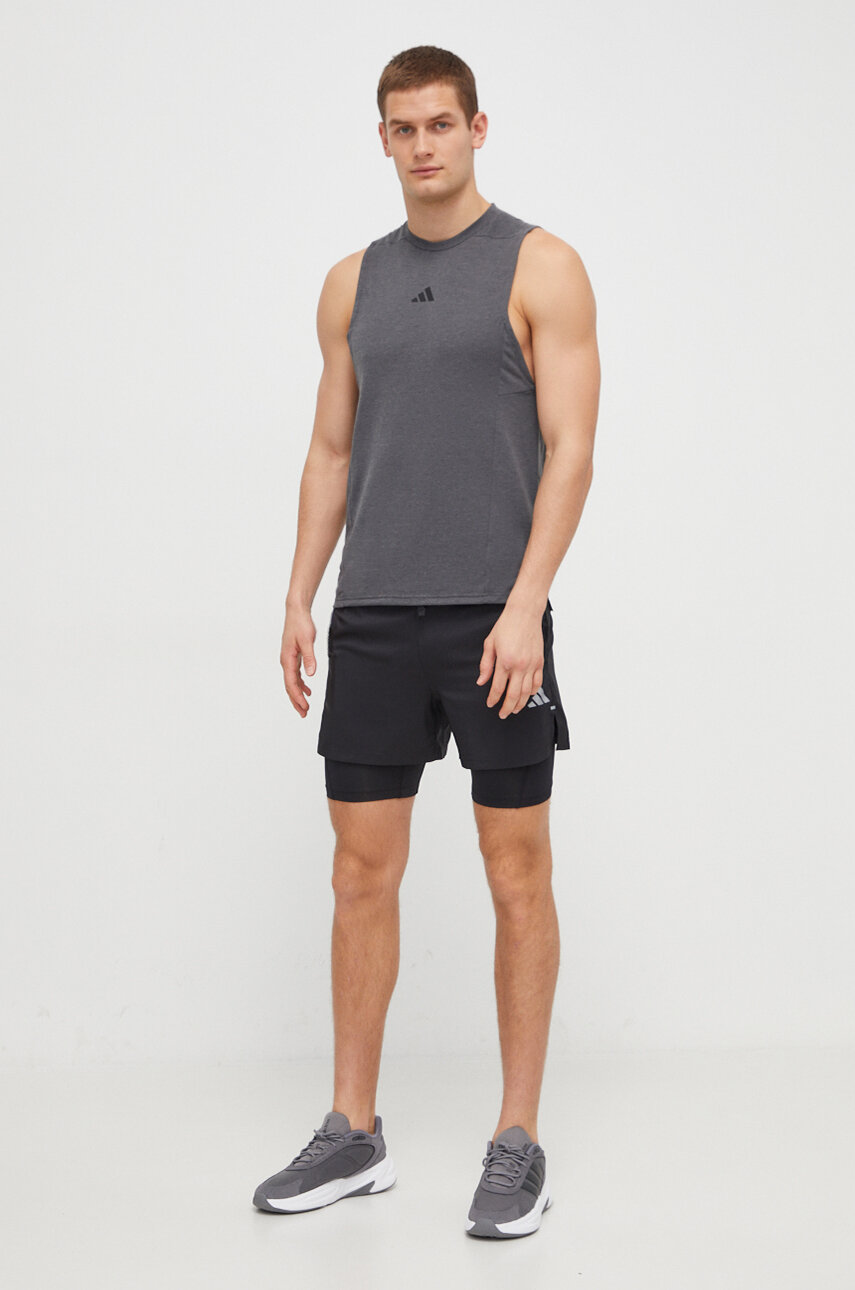 adidas Performance t-shirt treningowy D4T kolor szary IS3819 | Answear.com