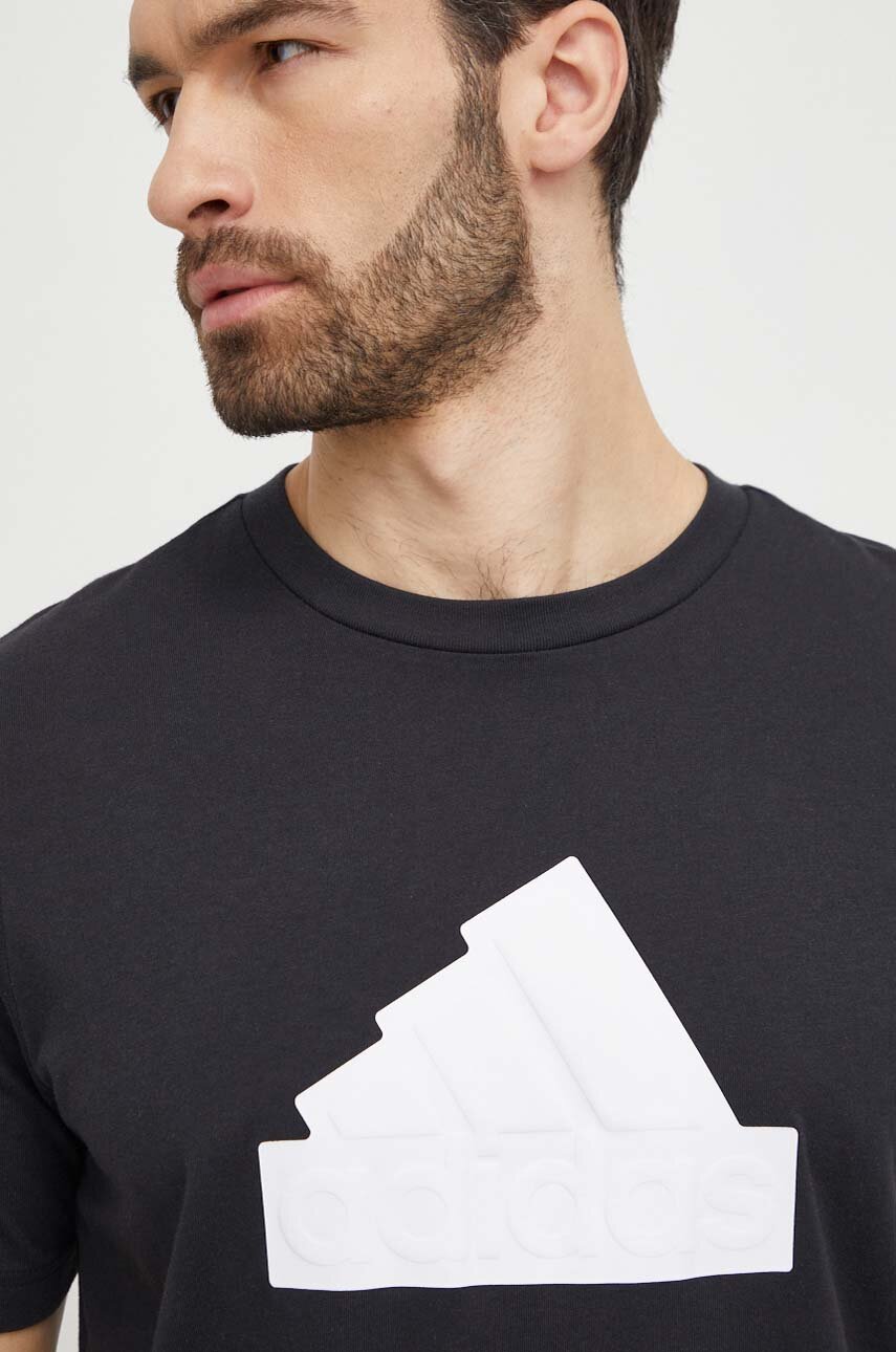 adidas t-shirt bawełniany męski kolor czarny z nadrukiem IZ1621 ...