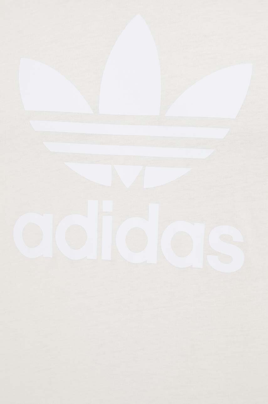 adidas Originals t-shirt bawełniany Trefoil męski kolor beżowy z ...