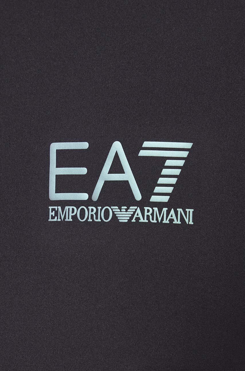 Ea7 Emporio Armani T Shirt Męski Kolor Czarny Z Nadrukiem