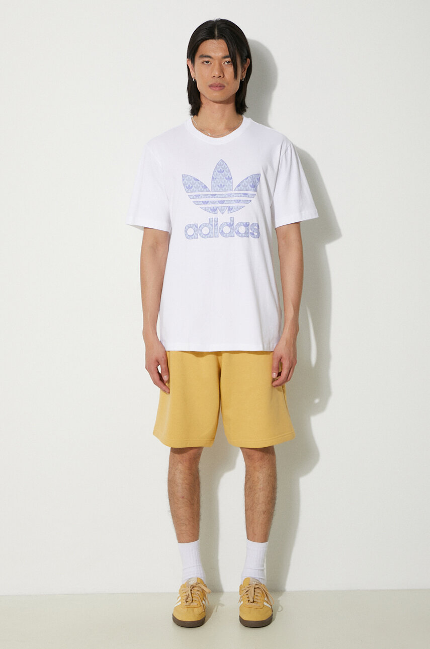 adidas Originals t-shirt bawełniany męski kolor biały z nadrukiem ...