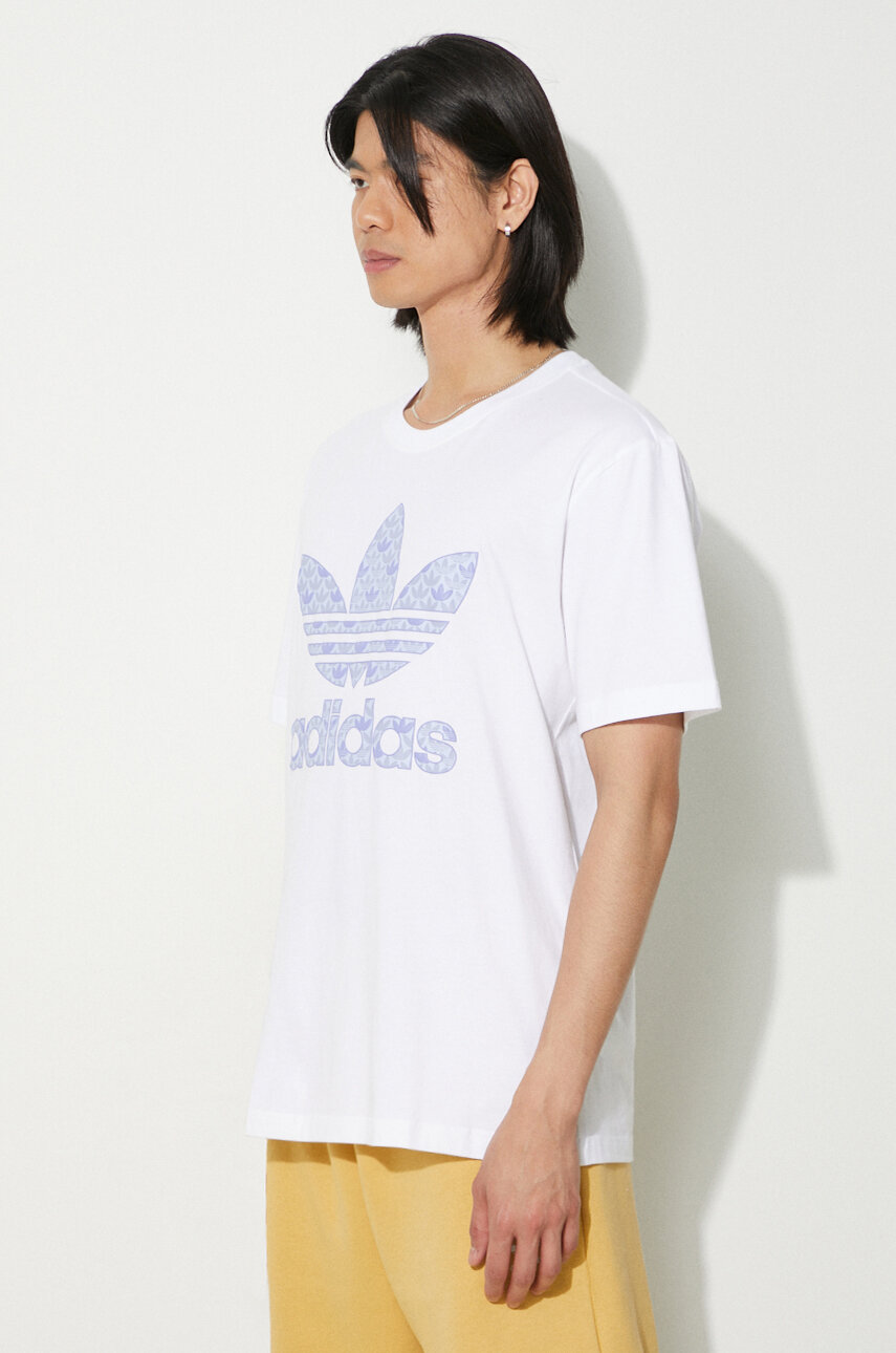 adidas Originals t-shirt bawełniany męski kolor biały z nadrukiem ...