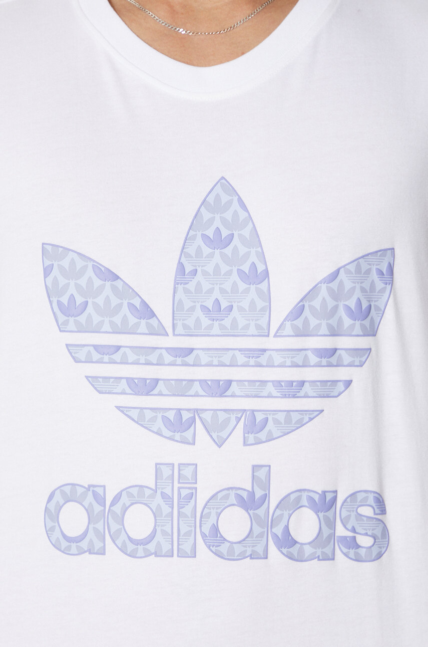 adidas Originals t-shirt bawełniany męski kolor biały z nadrukiem ...
