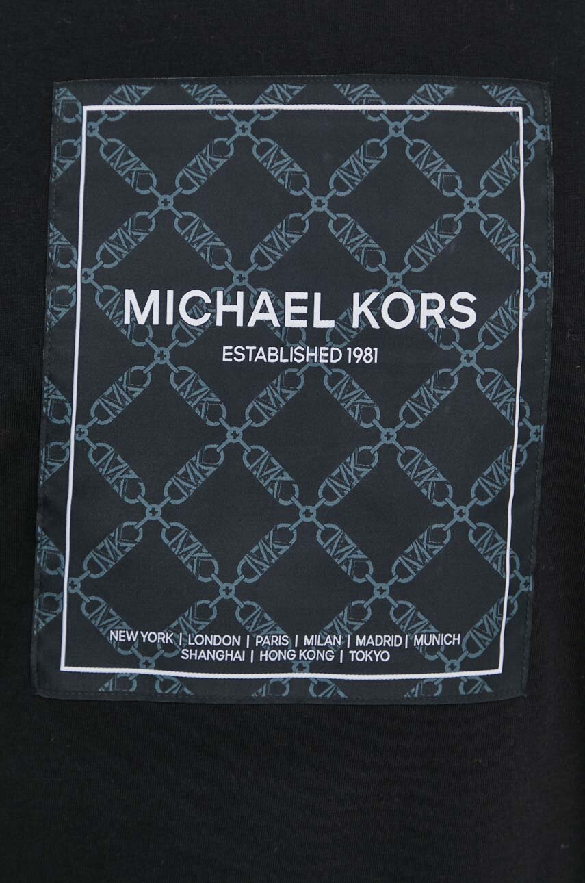 Bavlnené tričko Michael Kors pánsky, čierna farba, s potlačou | ANSWEAR.sk