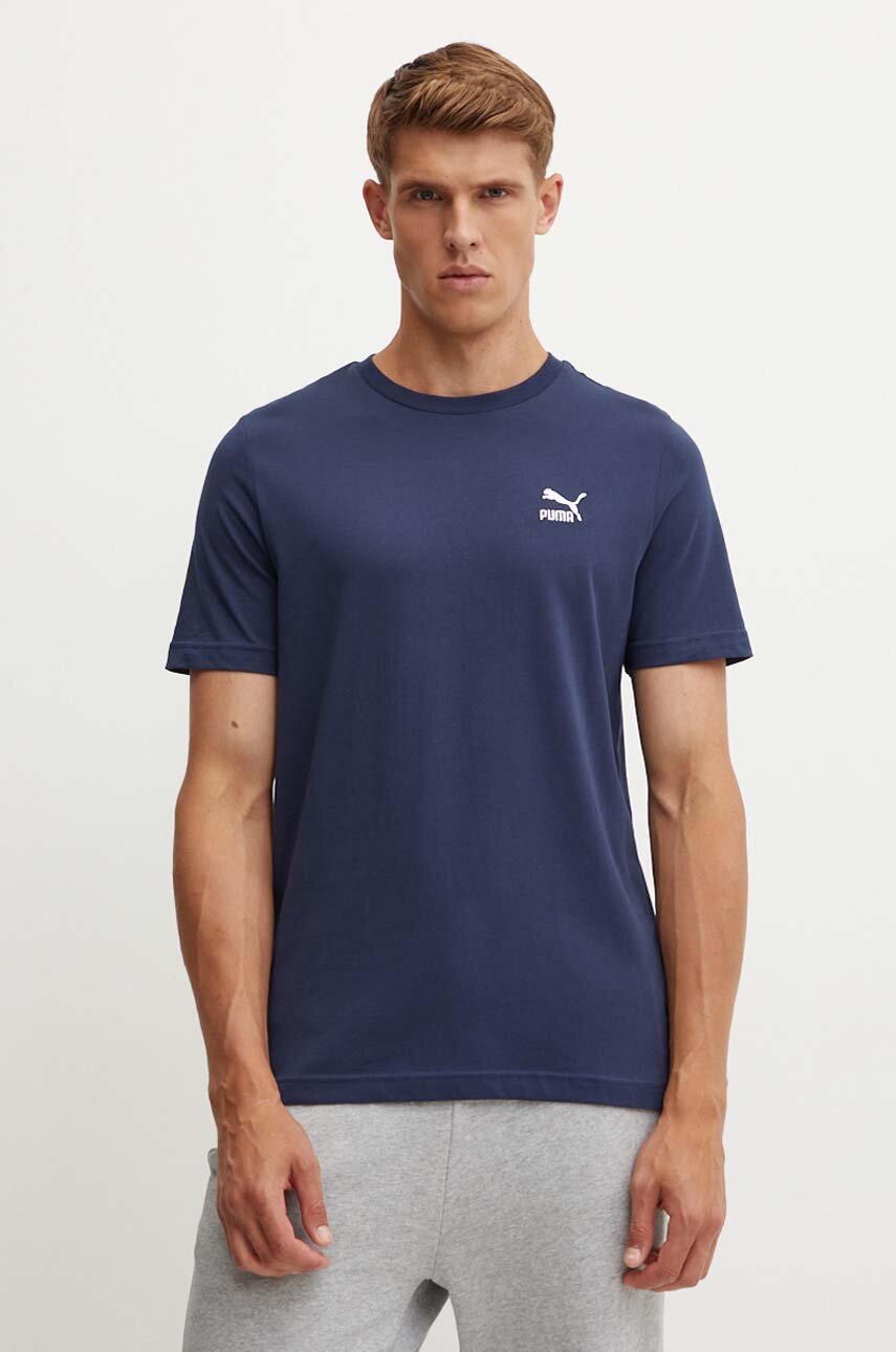 Puma cotton t-shirt men’s navy blue color | buy on PRM