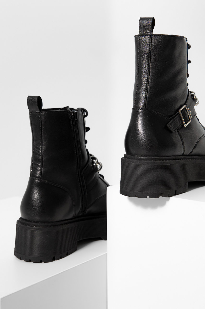 Kožené workery Answear Lab dámske, čierna farba, na platforme, | ANSWEAR.sk