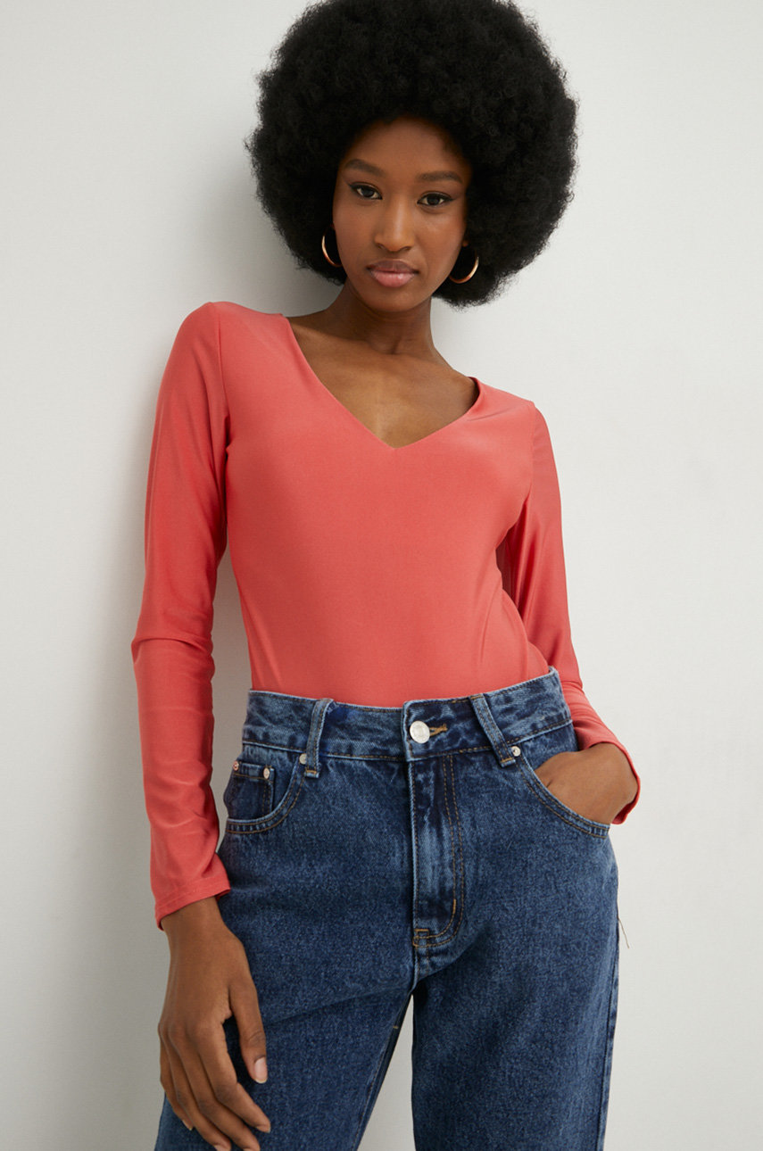 Answear Lab body damska kolor różowy | Answear.com