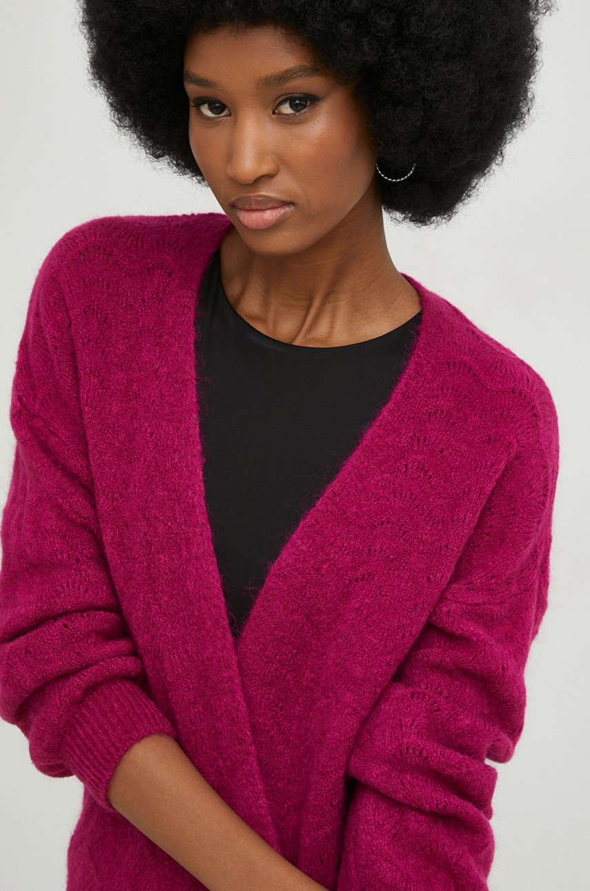 Answear Lab cardigan de lana femei, culoarea roz, light | ANSWEAR.ro