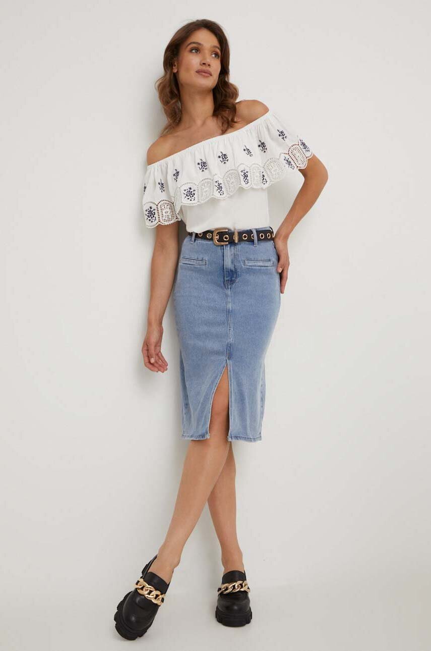 Bluza Answear Lab za žene, boja: bijela, s uzorkom | ANSWEAR.hr