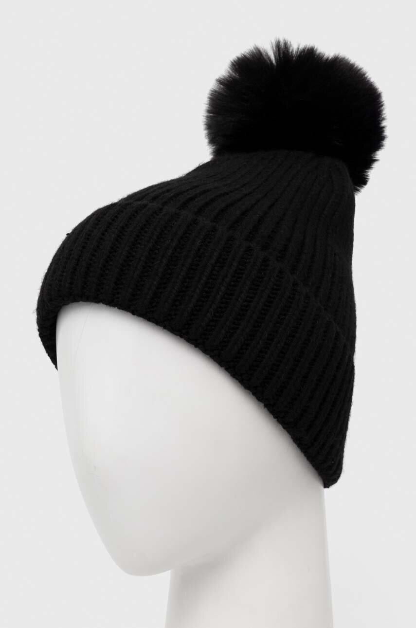 Vunena kapa Answear Lab boja: crna, od debelog pletiva, vunena | ANSWEAR.hr