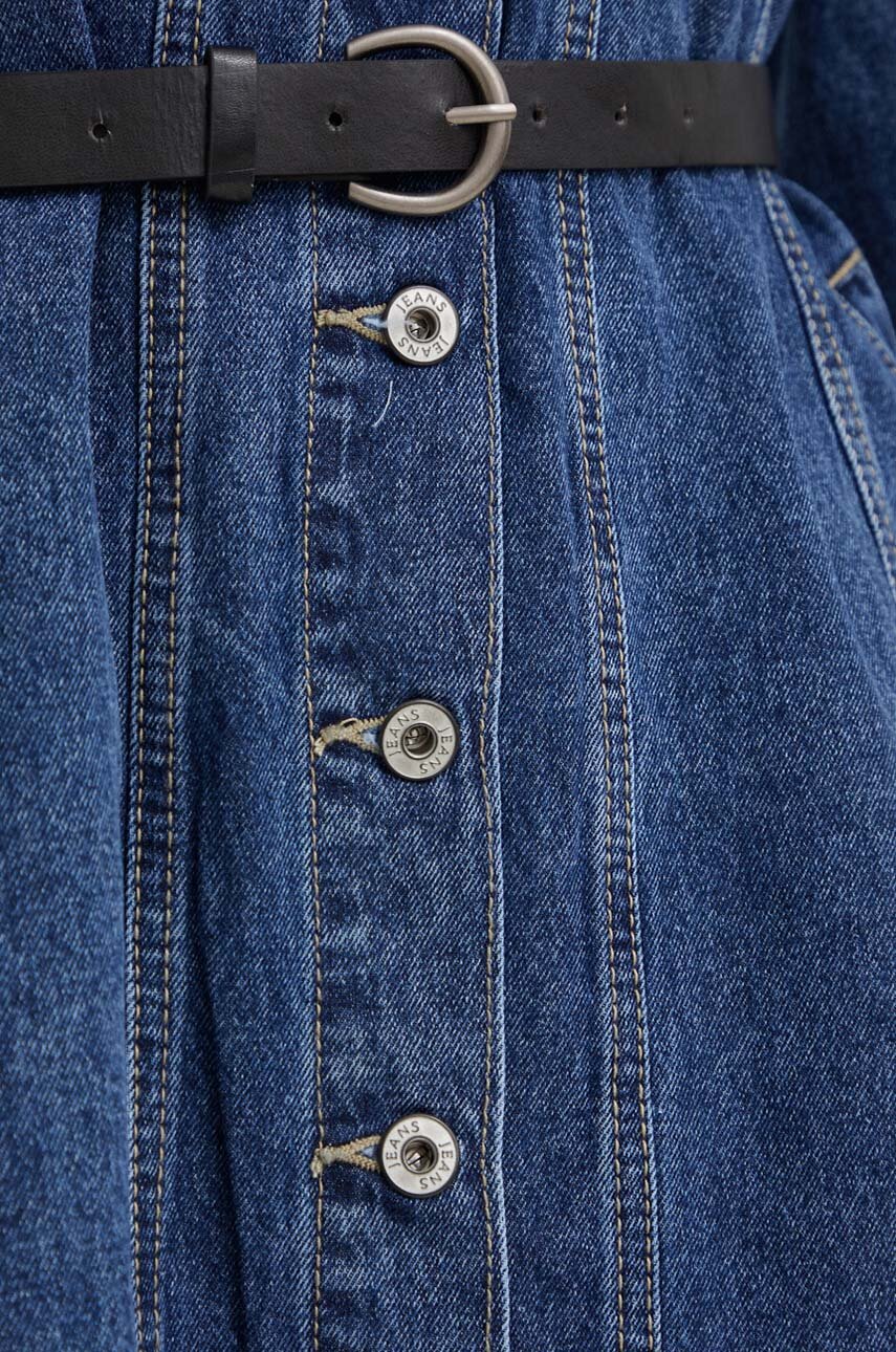 Rifľové šaty Answear Lab mini, rovný strih | ANSWEAR.sk