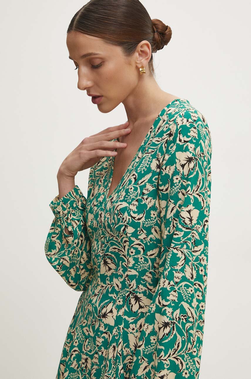 Šaty Answear Lab zelená farba, mini, áčkový strih | ANSWEAR.sk