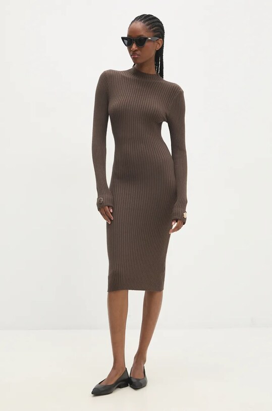 Answear Lab rochie culoarea maro, mini, mulata | ANSWEAR.ro