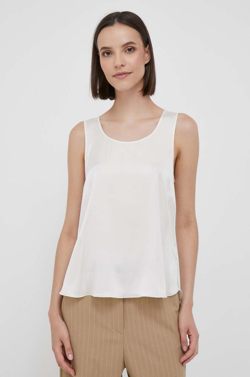 Mos Mosh bluzka jedwabna kolor beżowy | Answear.com