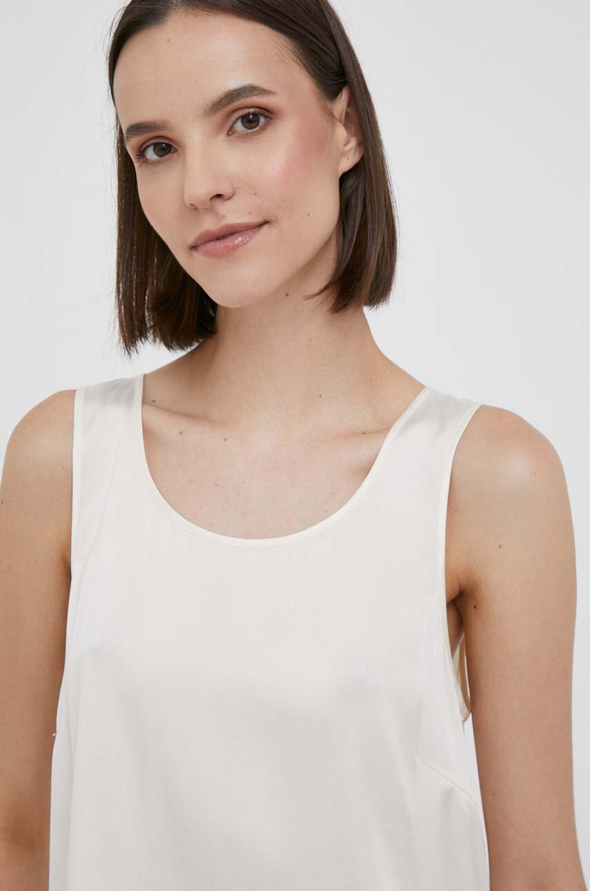 Mos Mosh bluzka jedwabna kolor beżowy | Answear.com