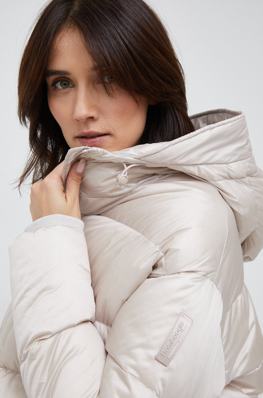 Bomboogie kurtka puchowa damska kolor szary zimowa oversize | Answear.com