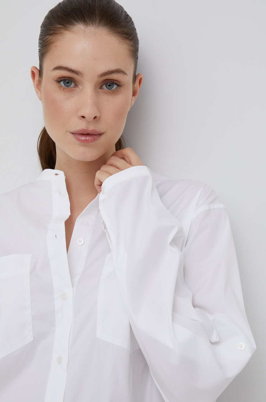 Mos Mosh koszula damska kolor biały relaxed ze stójką | Answear.com