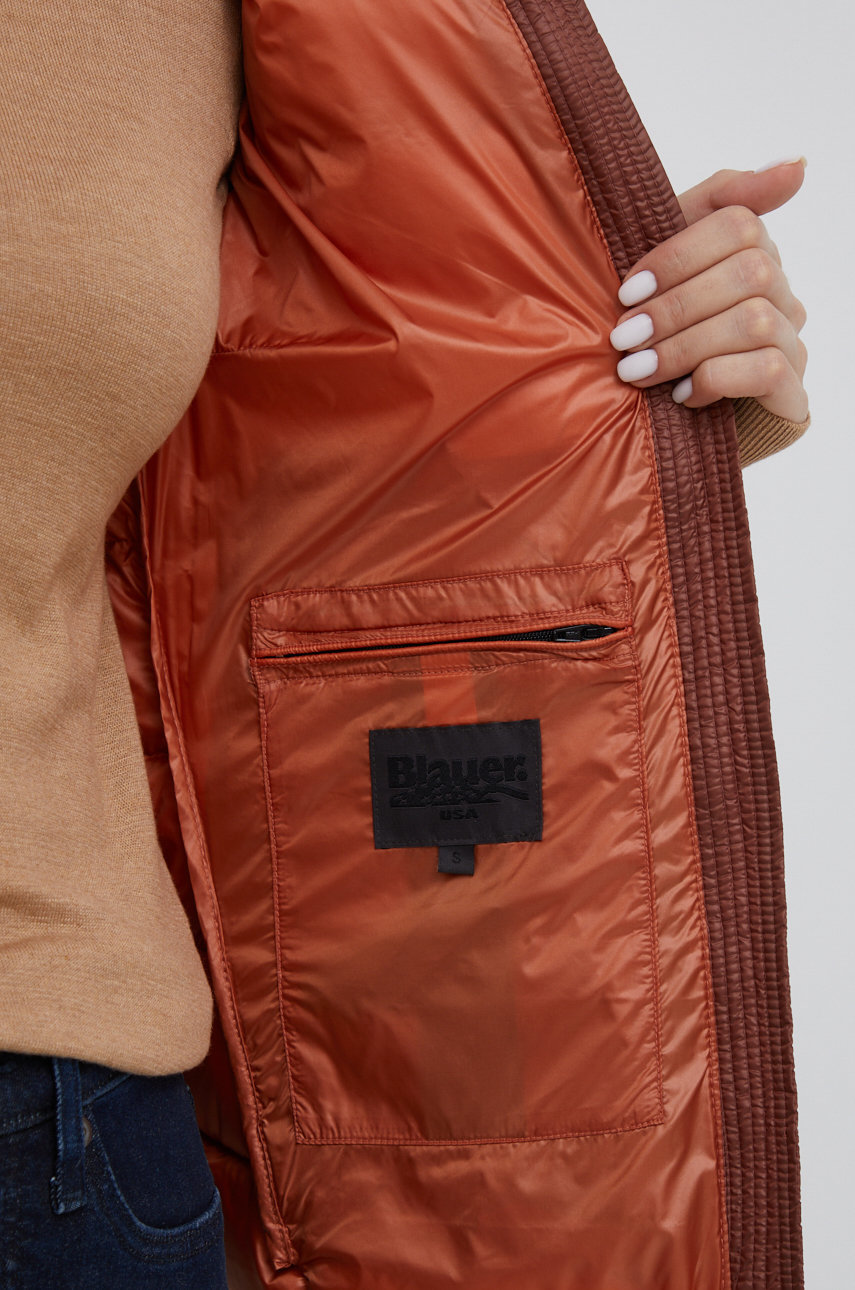 Blauer geaca de puf femei, culoarea maro, de iarna | ANSWEAR.ro