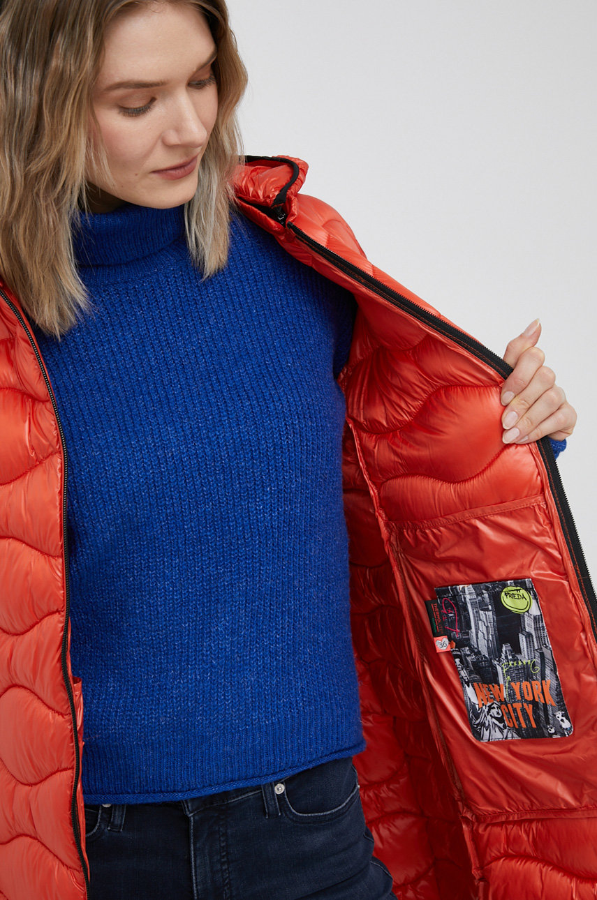 Frieda & Freddies kurtka damska kolor pomarańczowy przejściowa ...