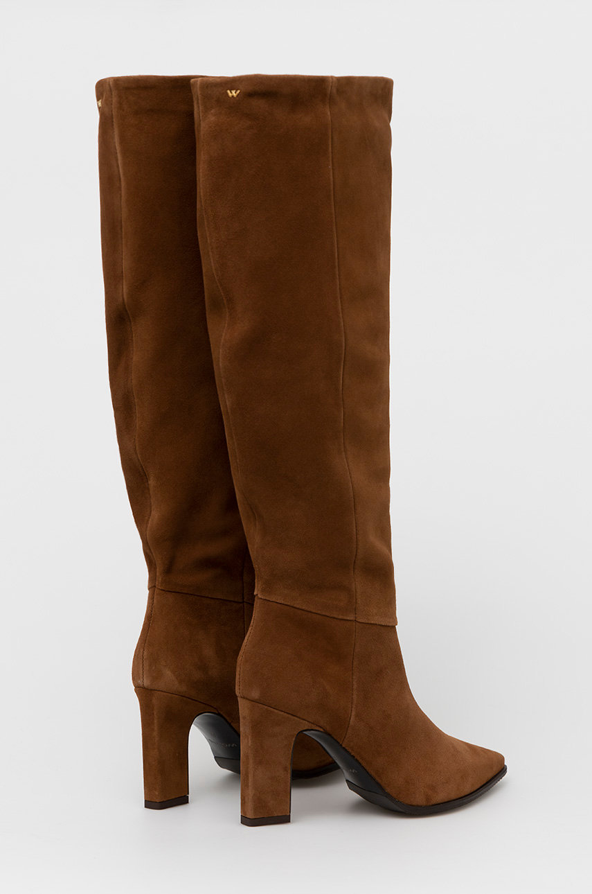Μπότες σούετ Wojas γυναικεία, χρώμα: καφέ, | ANSWEAR.gr