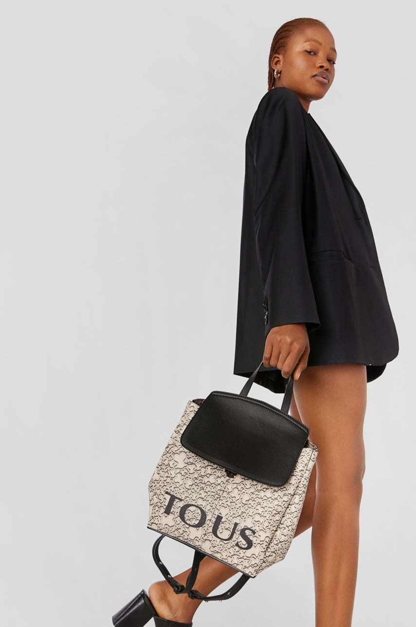 Tous plecak damski kolor beżowy duży wzorzysty | Answear.com