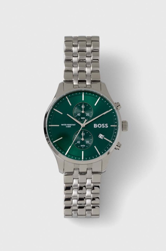 BOSS zegarek męski kolor srebrny | Answear.com