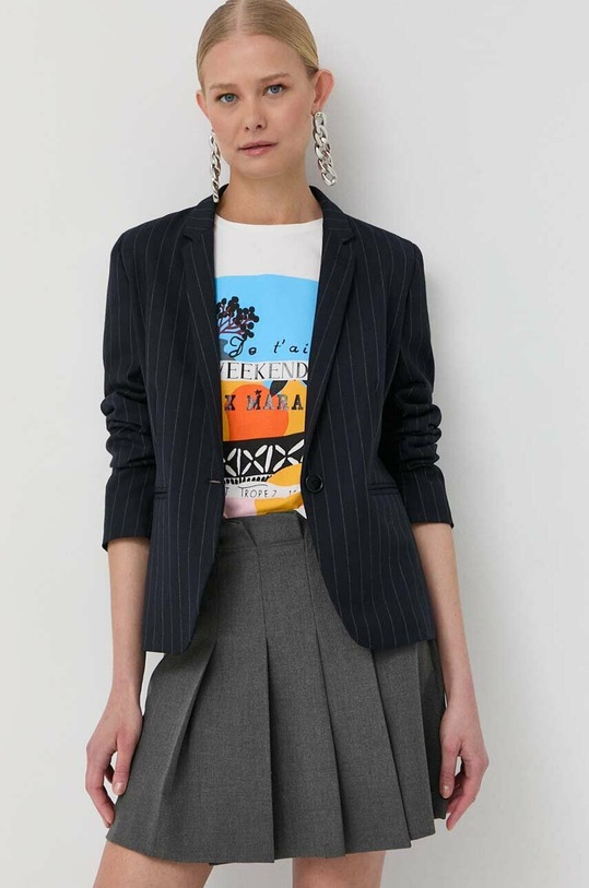 MAX&Co. marynarka kolor granatowy jednorzędowa | Answear.com