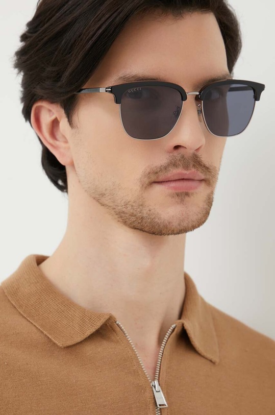 Gucci okulary przeciwsłoneczne męskie kolor czarny GG1275SA | Answear.com
