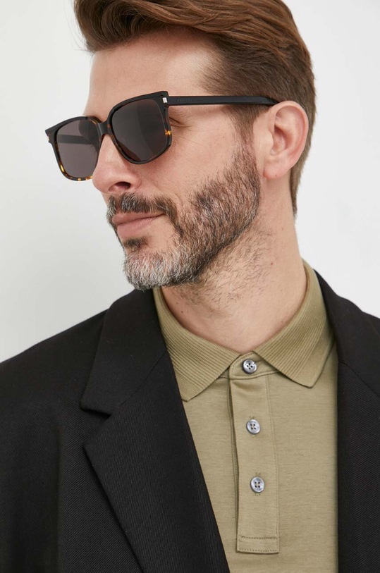 Saint Laurent okulary przeciwsłoneczne męskie kolor czarny SL 599 ...