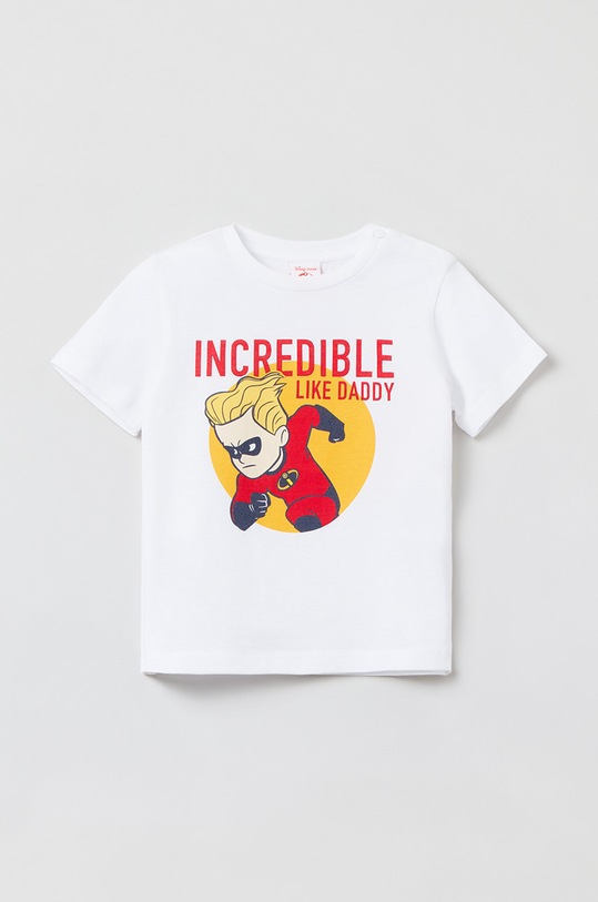 Παιδικό βαμβακερό μπλουζάκι OVS χρώμα: άσπρο | ANSWEAR.gr