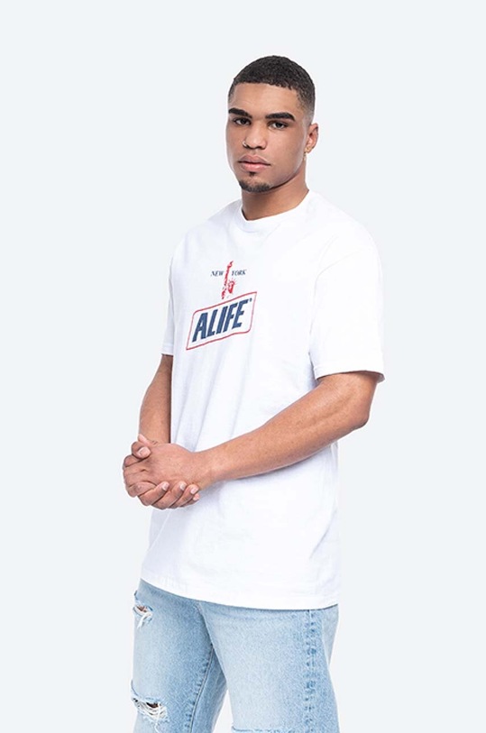 Alife cotton T-shirt white color Alife NY Hunger ALIFW20-52 WHITE at PRM US
