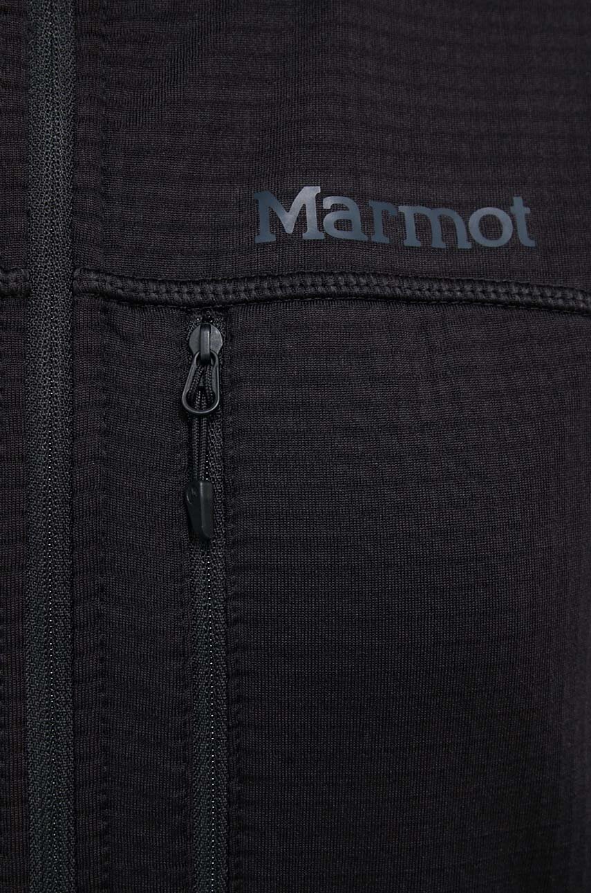 Športová mikina Marmot Preon dámska, čierna farba, s kapucňou ...