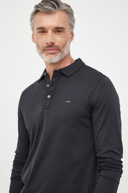 Michael Kors longsleeve bawełniany kolor czarny gładki | Answear.com