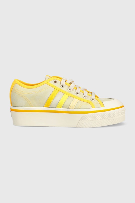 adidas Originals tenisi Nizza Platform femei, culoarea verde | ANSWEAR.ro